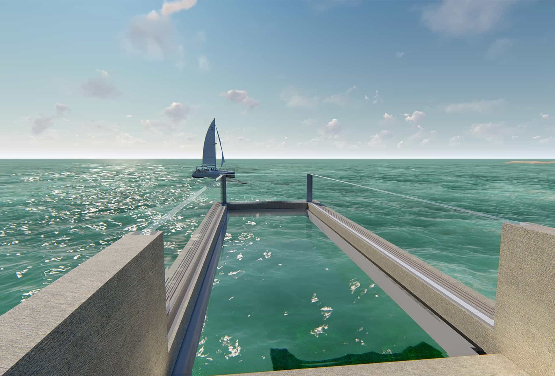 Underwater Windows for Transparent Acrylic Swimming Pools